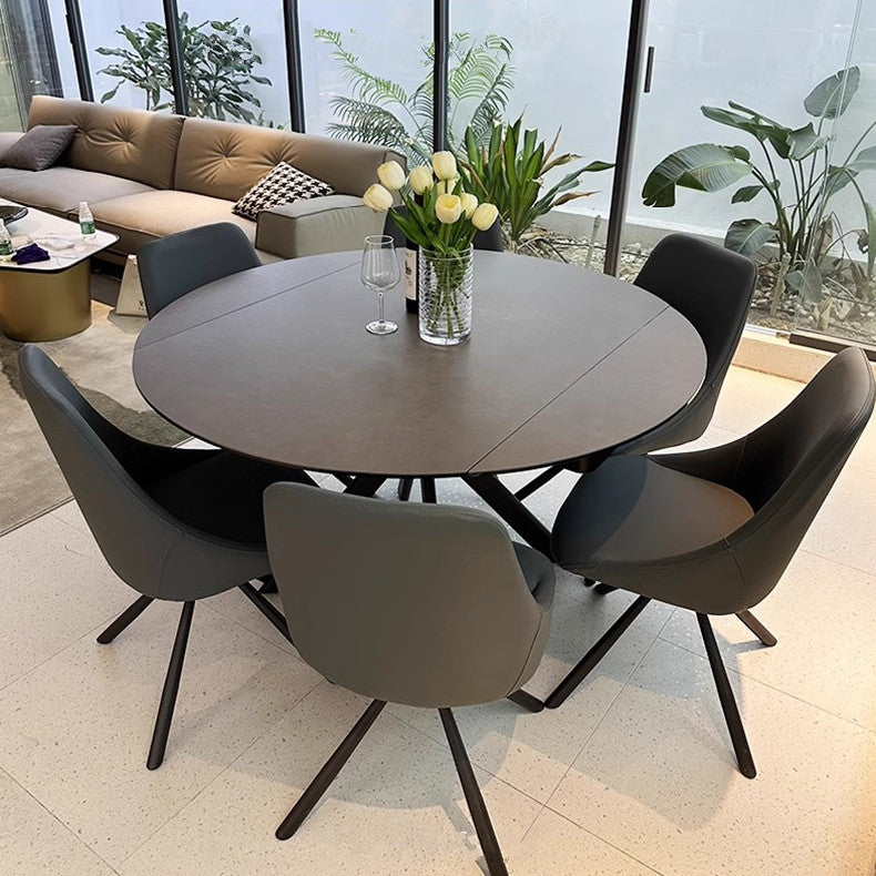 Rotating Extendable Ceramic Top Round Dining Table – EMERIT